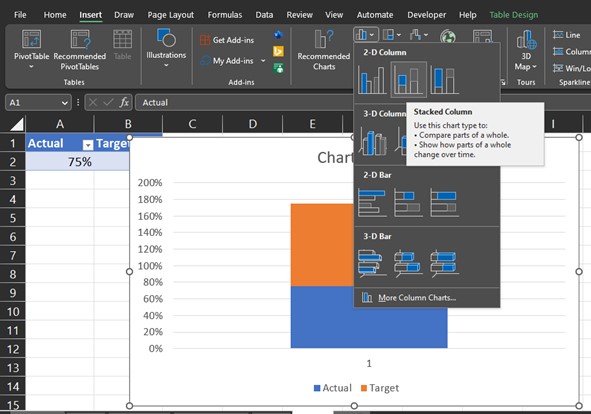 Learn how data analyst use MS Excel to create KPI (thermometer) gauge ...