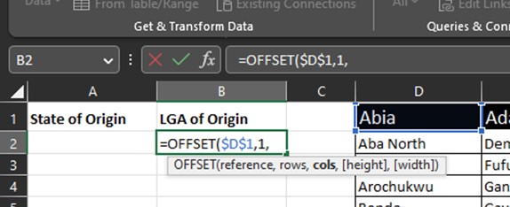 How To Use The Offset Function In Ms Excel As A Data Analyst Skillahead Academy